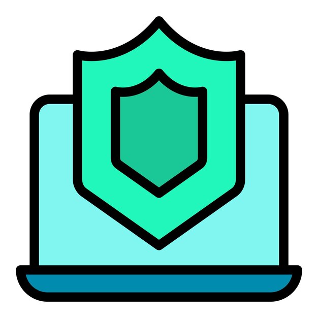 Premium Vector Computer Defence Icon Outline Vector Safe Shielda