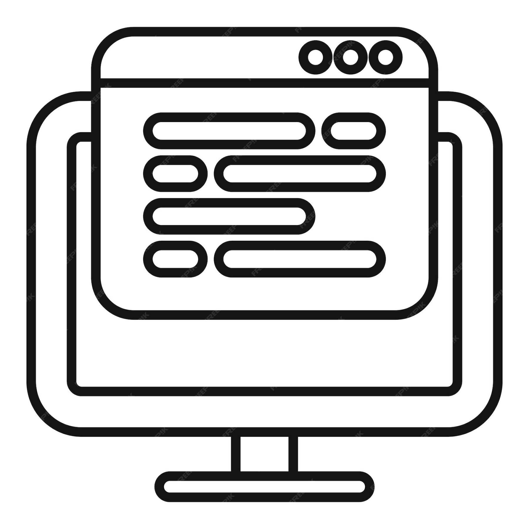 Premium Vector Computer Displaying Code On Screen Programming And