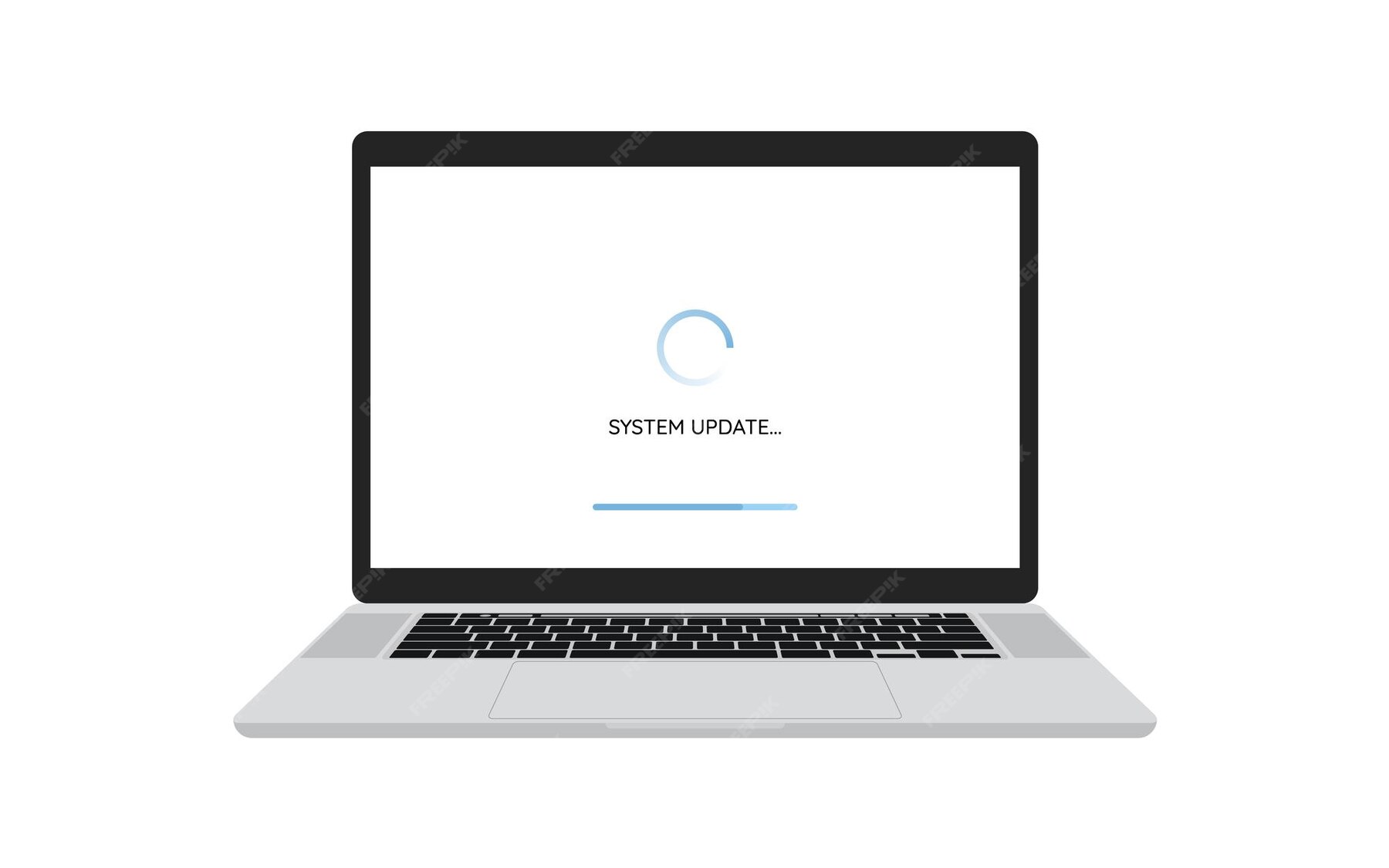 Premium Vector | Computer laptop repair or installing software system development concept. data ...