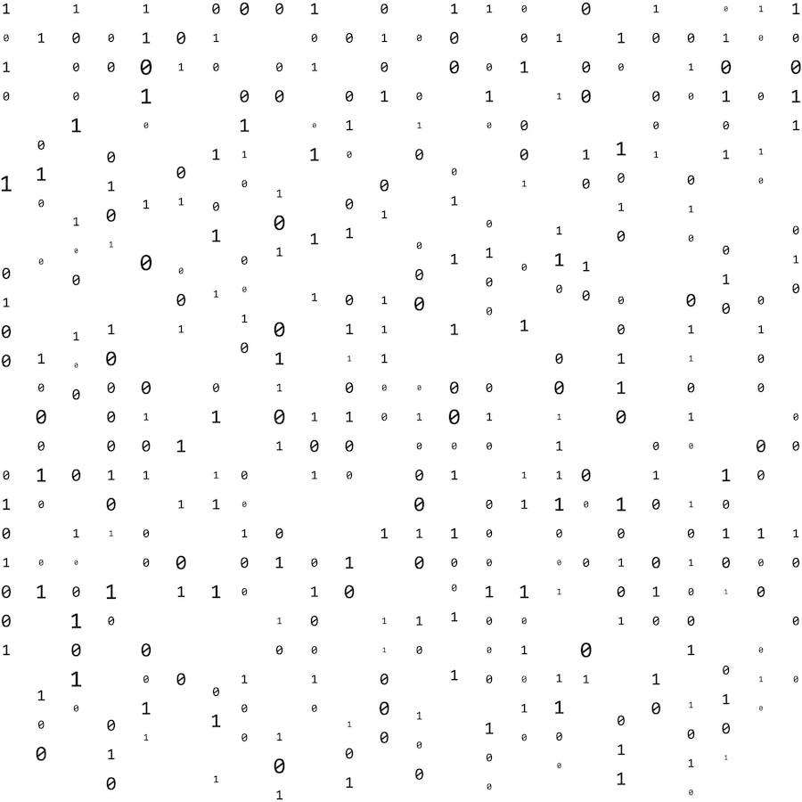 Premium Vector Computer Matrix Stream Of Binary Code Digits On The Screen Binary Code Graphic