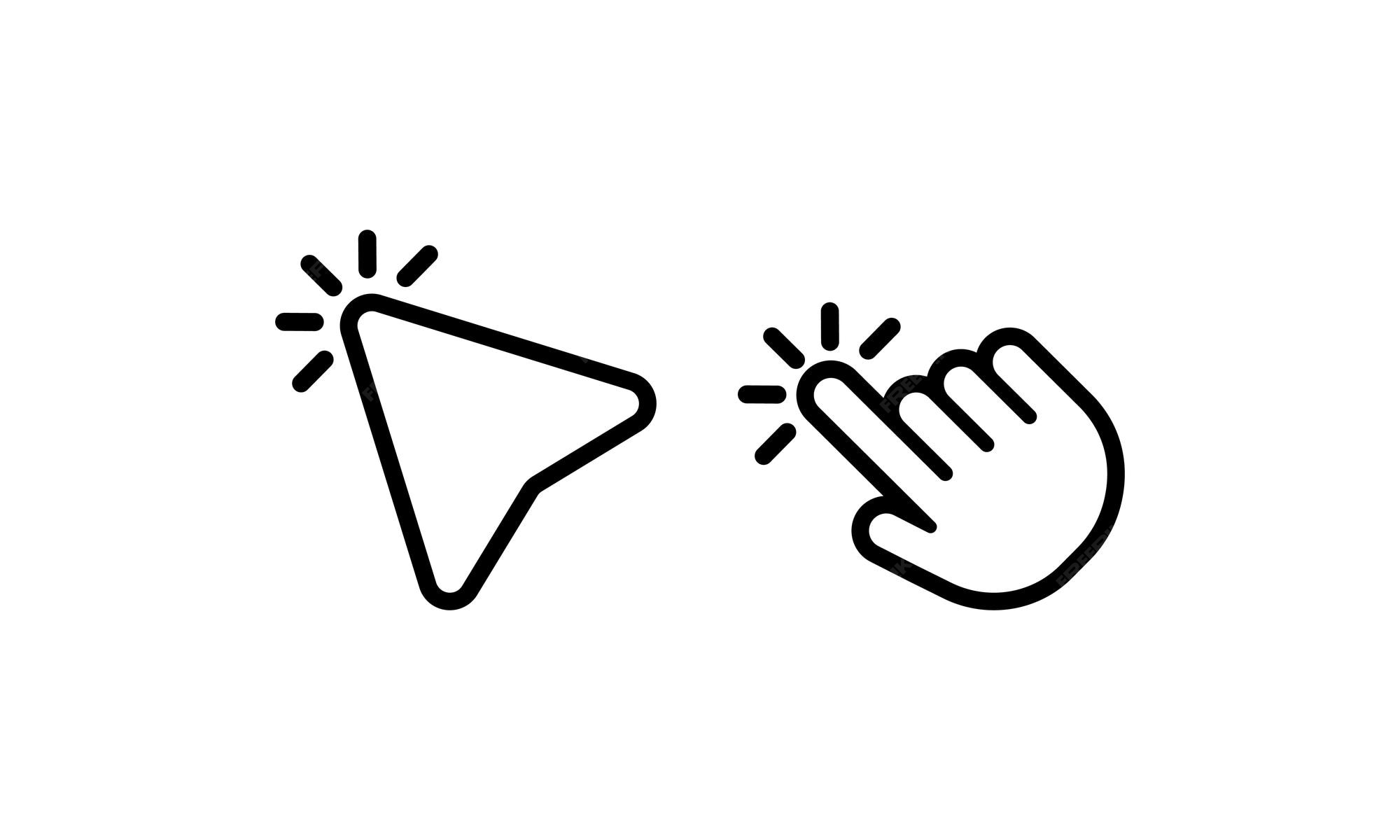 Premium Vector | Computer mouse click cursor arrow. Click. Hand icon ...
