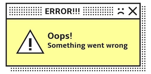 Premium Vector | Computer os error window in retro interface style Premium Vector | Computer os error window in retro interface style