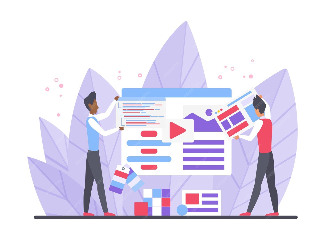 Premium Vector Computer Programming Web Designer Coding