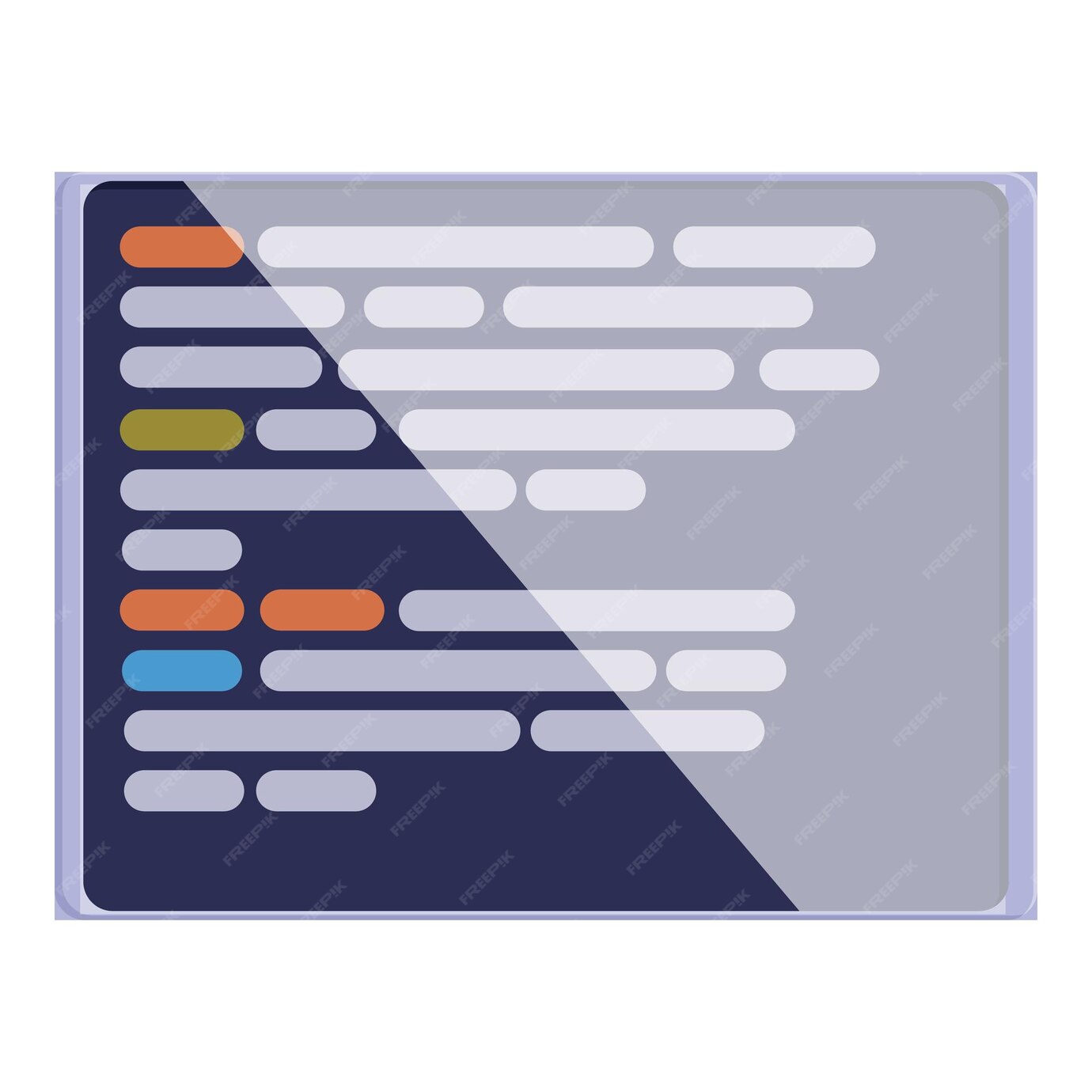 Premium Vector | Computer screen displaying code script with ...