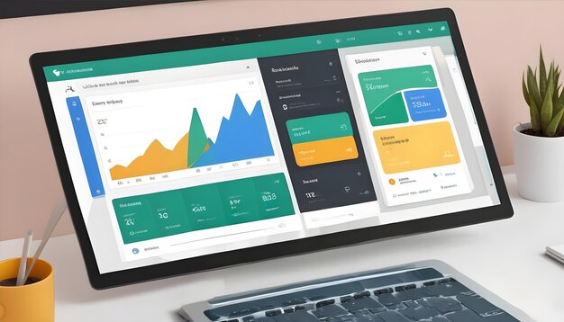 Premium Vector | A computer screen showing a user interface with a ...