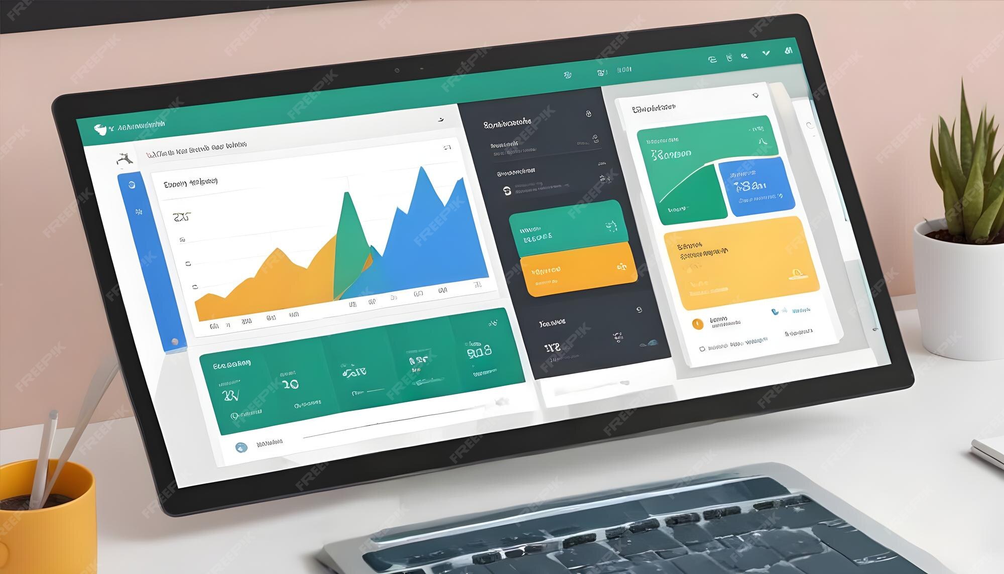 Premium Vector | A computer screen showing a user interface with a ...
