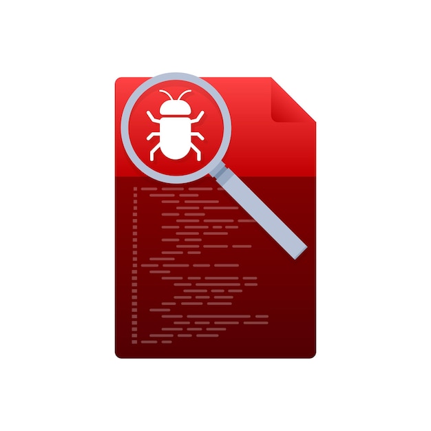 Premium Vector | Computer virus detection Searching bugs Data ... Premium Vector | Computer virus detection Searching bugs Data ...