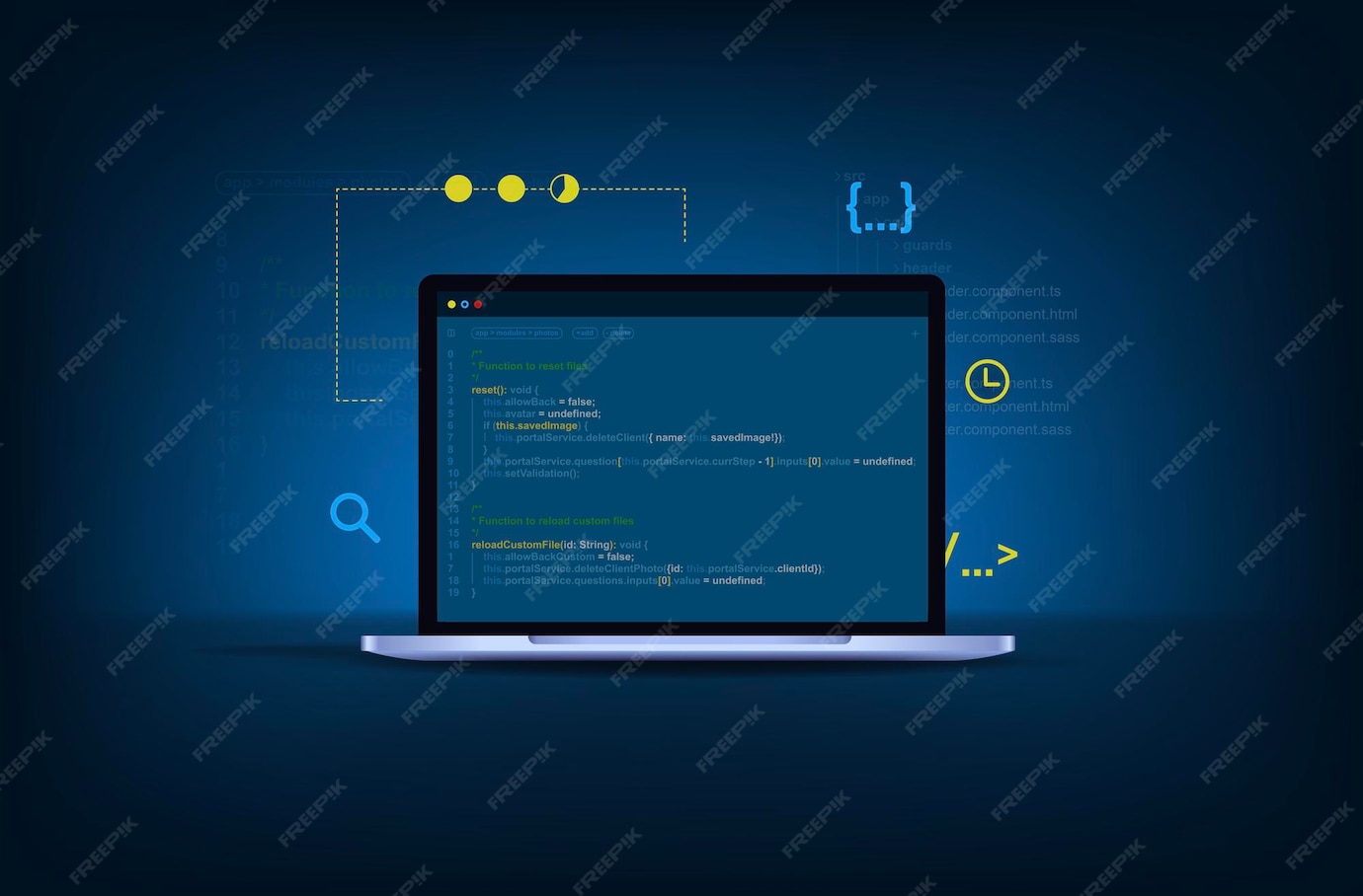 Premium Vector | Concept of computer programming or software or game development 3d vector ...