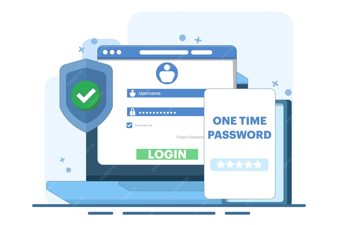 Premium Vector | The concept of logging into a website or application ...