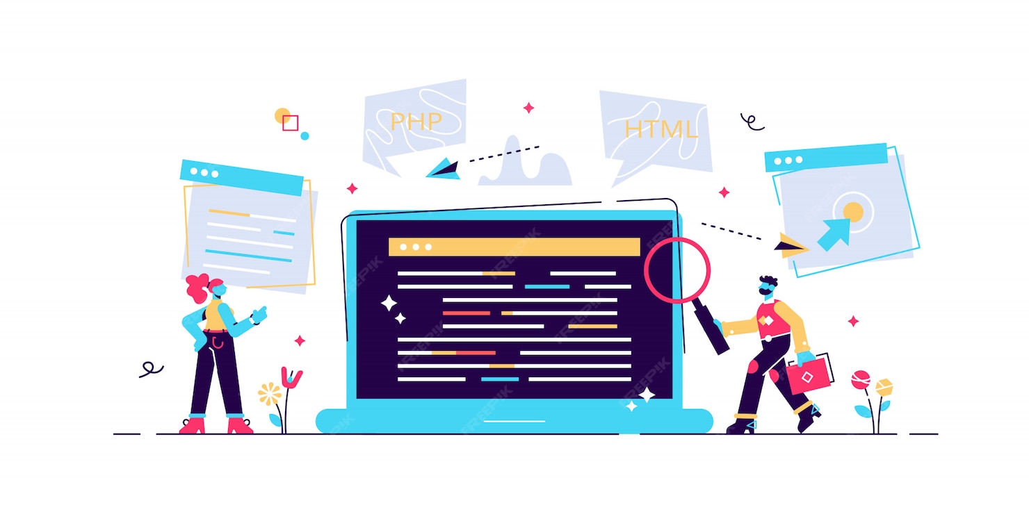 Premium Vector | Concept programmer, coding, programming, website and ...