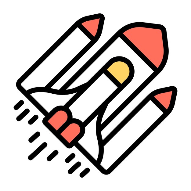 Premium Vector | Conceptual flat design icon of projectile Premium Vector | Conceptual flat design icon of projectile