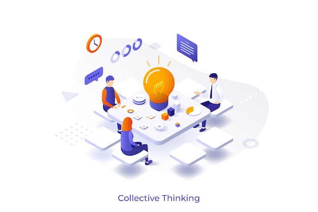 Premium Vector | Conceptual template with group of people sitting ... Premium Vector | Conceptual template with group of people sitting ...