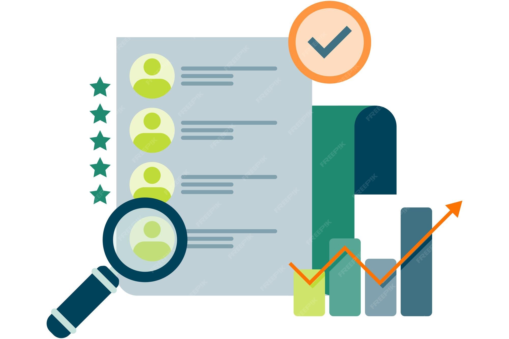 Premium Vector | Conducting market research in business Premium Vector | Conducting market research in business