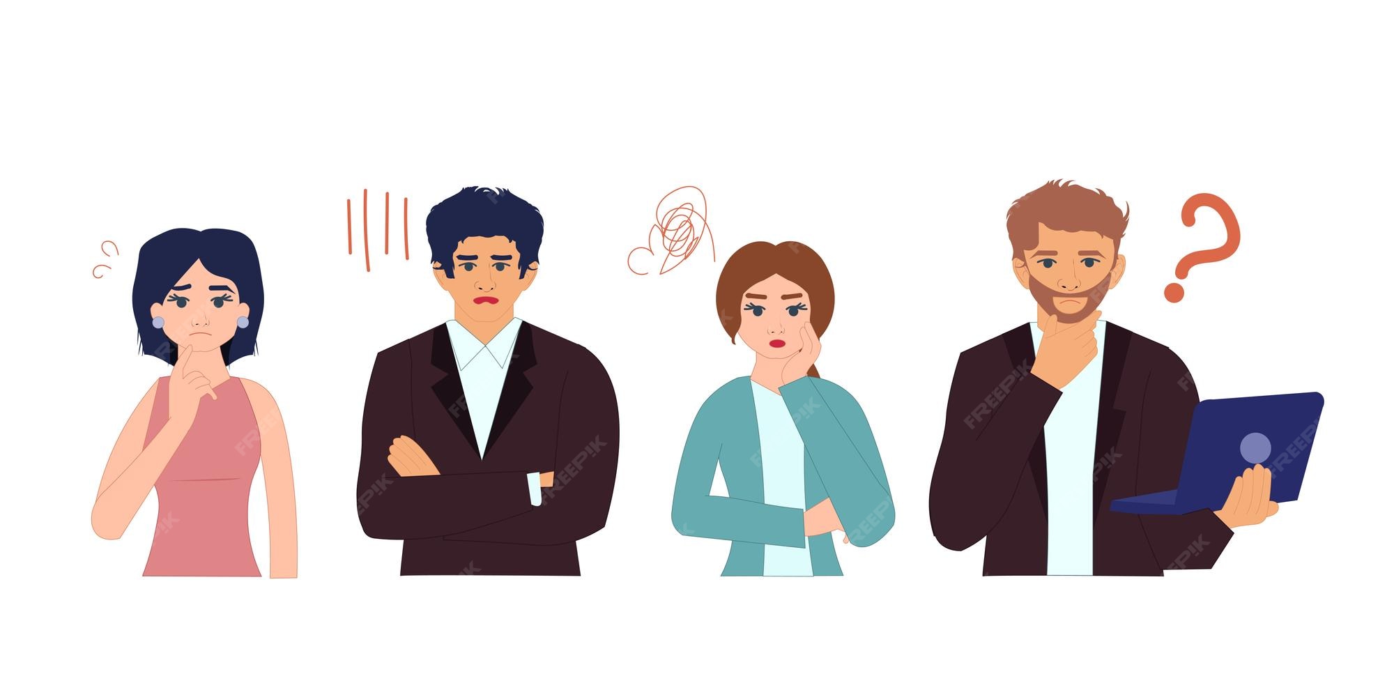 Premium Vector | Confused businessman character set curious businessman ... Premium Vector | Confused businessman character set curious businessman ...