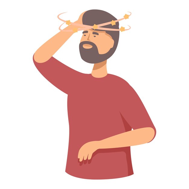 Premium Vector | Confused man with scribbles above head Premium Vector | Confused man with scribbles above head