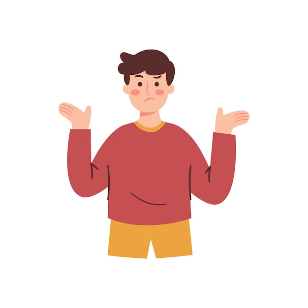 Premium Vector | Confused man Premium Vector | Confused man