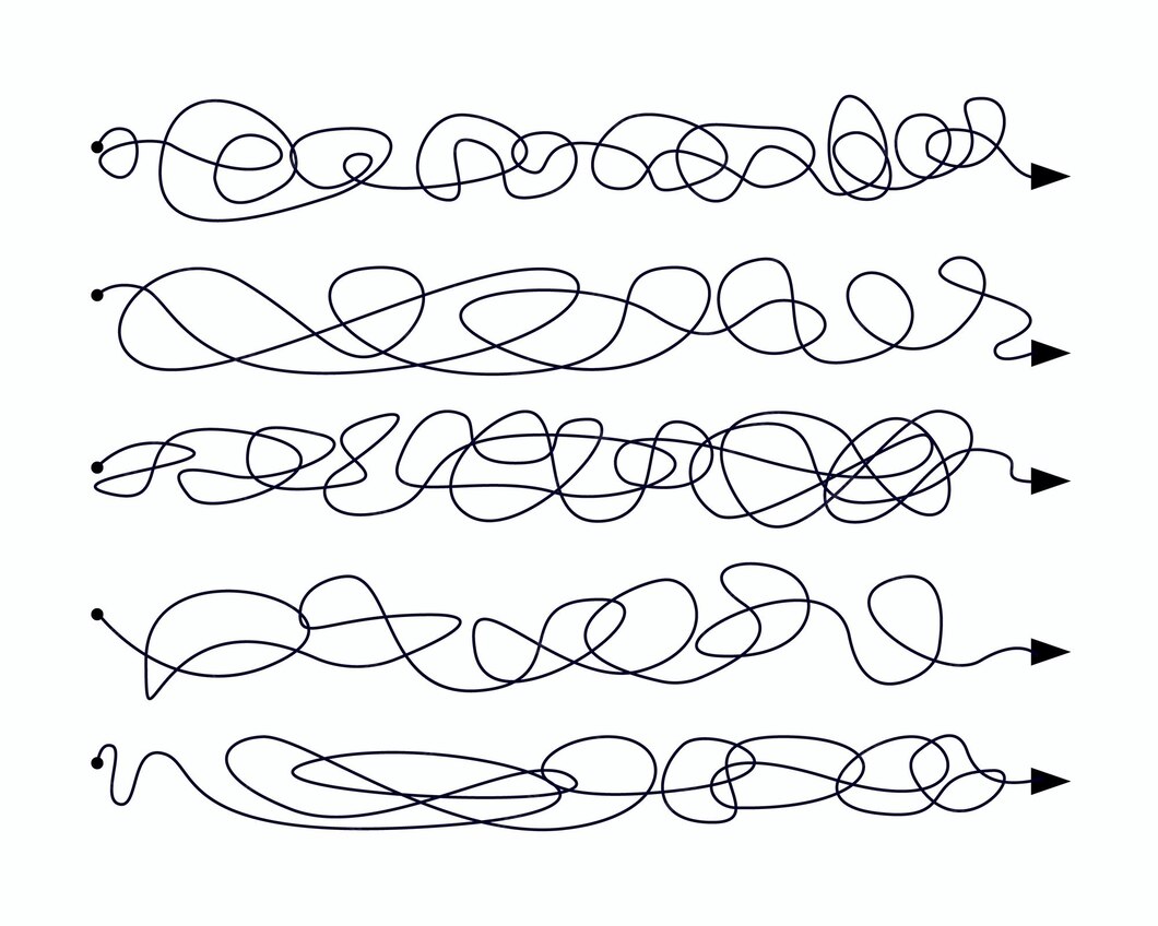 Premium Vector Confusing Path Lines The Concept Of Problem Solving