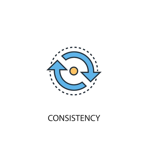 Premium Vector | Consistency concept 2 colored line icon. simple yellow ... Premium Vector | Consistency concept 2 colored line icon. simple yellow ...