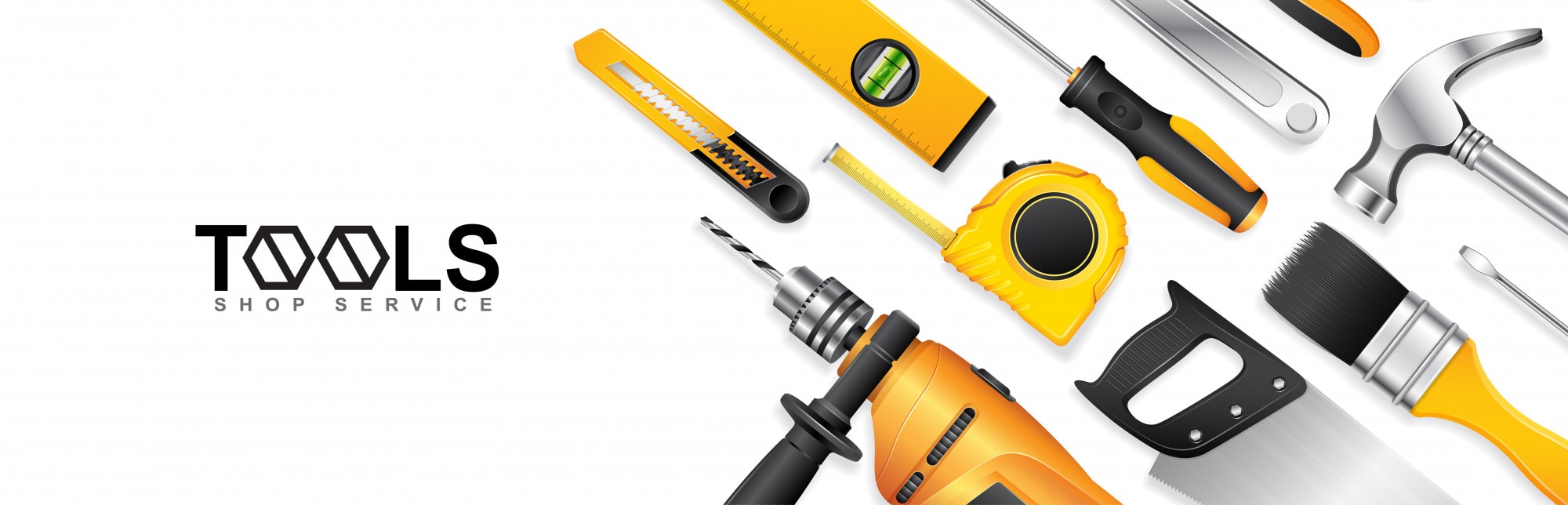 Premium Vector | Construction tools shop service banner template Premium Vector | Construction tools shop service banner template