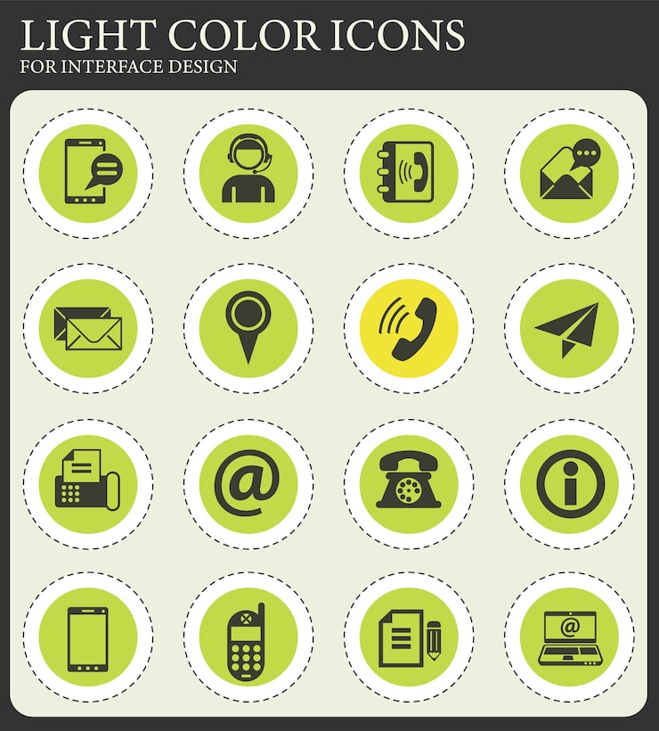 Premium Vector | Contact us icon set Premium Vector | Contact us icon set