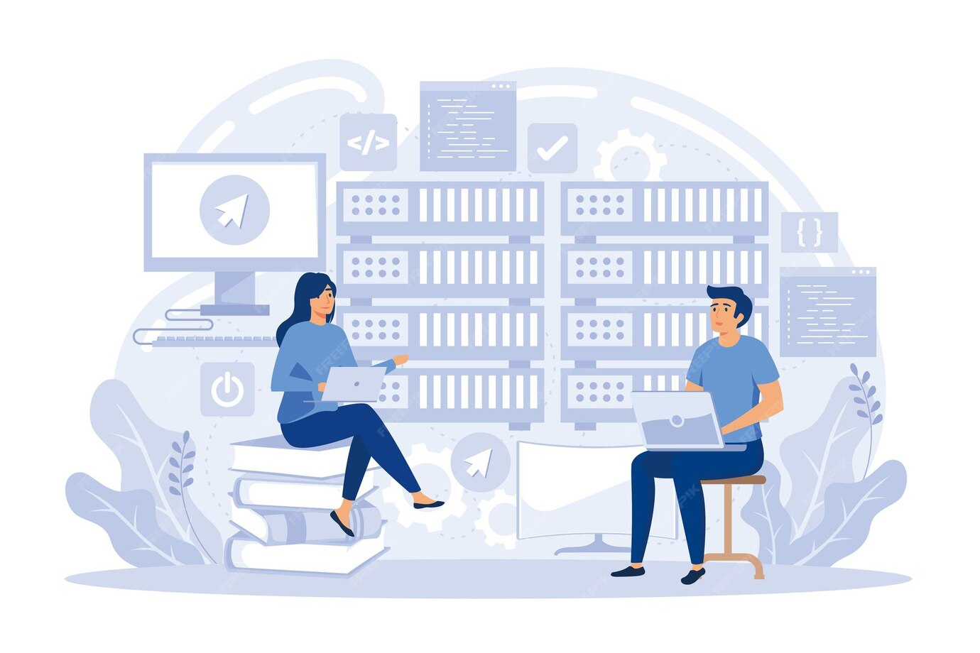 Premium Vector | Content management system. software engineering ...