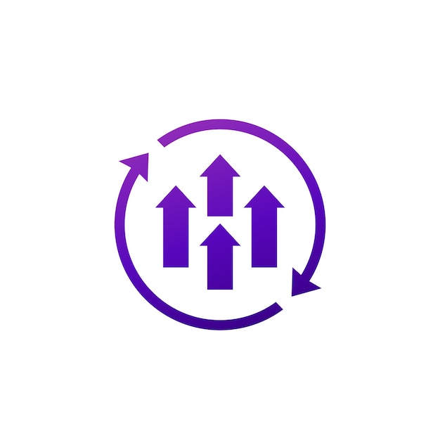 Premium Vector | Continuous growth and improvement icon Premium Vector | Continuous growth and improvement icon