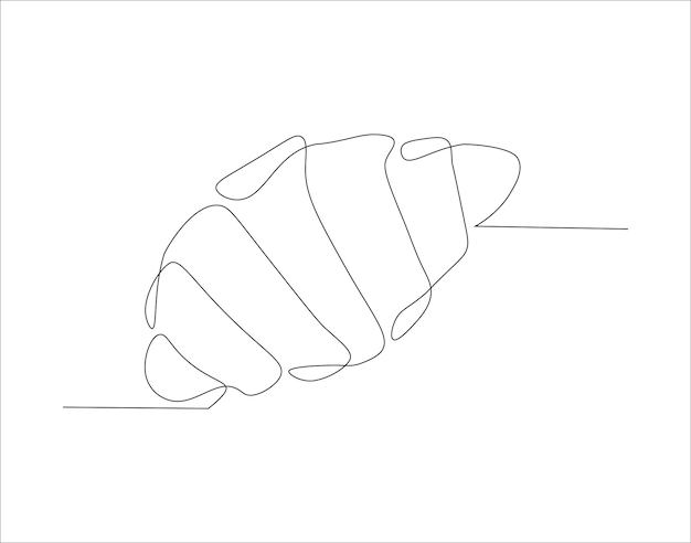 Premium Vector | Continuous Line Drawing Of Croissant One Line Of ... Premium Vector | Continuous Line Drawing Of Croissant One Line Of ...