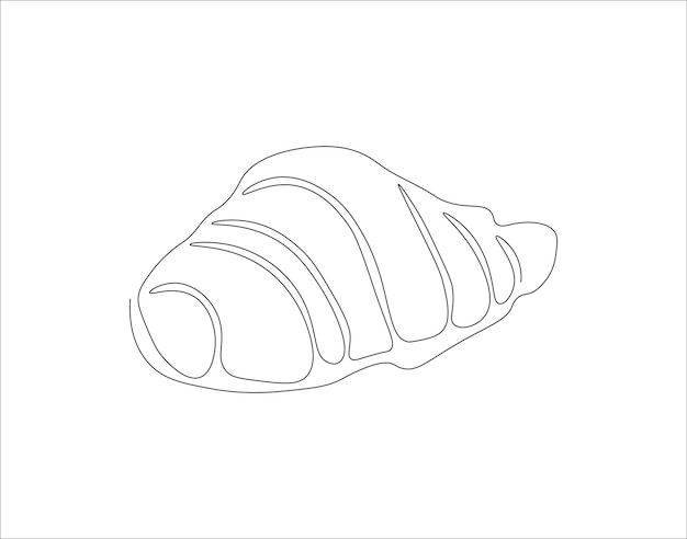 Premium Vector | Continuous line drawing of croissant one line of ... Premium Vector | Continuous line drawing of croissant one line of ...