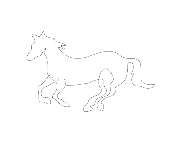 Premium Vector | Continuous Line Drawing Of Horse One Line Of Dashing ... Premium Vector | Continuous Line Drawing Of Horse One Line Of Dashing ...