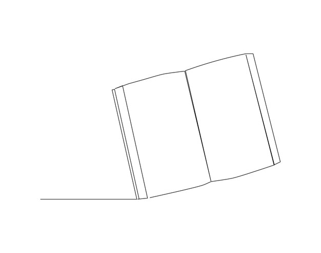 Premium Vector | Continuous Line Drawing Of Open Book One Line Of Book ... Premium Vector | Continuous Line Drawing Of Open Book One Line Of Book ...
