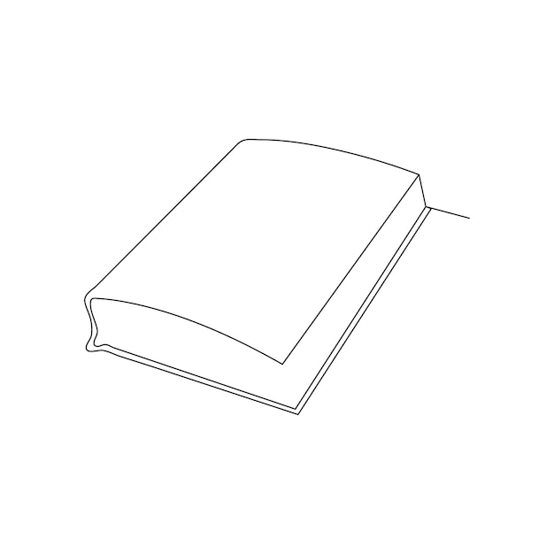 Premium Vector Continuous One Line Book Drawing Art Design