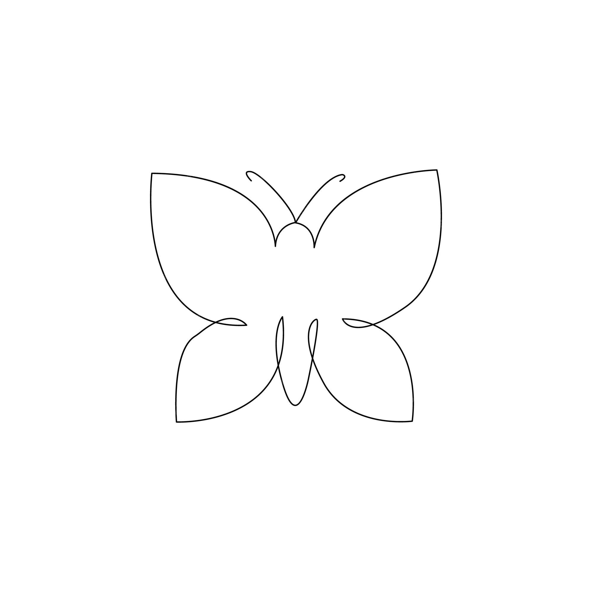 Premium Vector Continuous One Line Butterfly Flying Outline Art Drawing