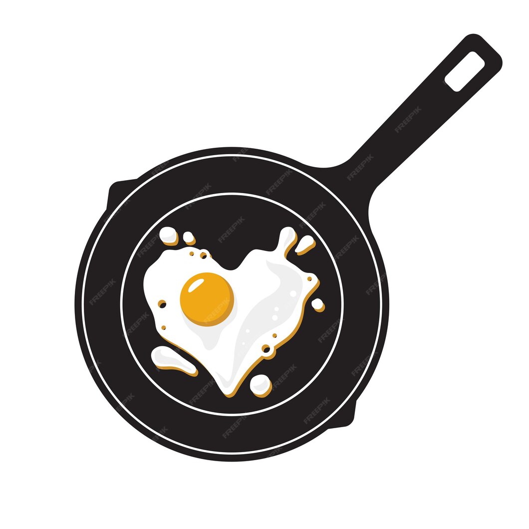 Premium Vector Cooking Process Of Fried Egg On Pan
