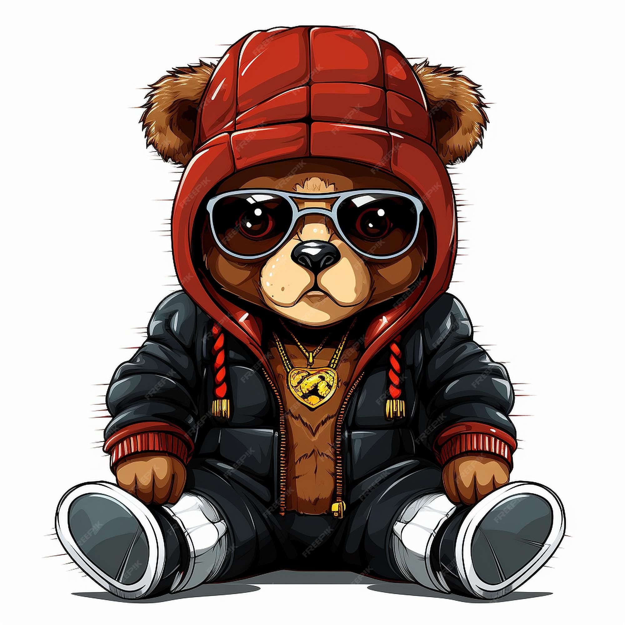 Premium Vector | Cool teddy bear Premium Vector | Cool teddy bear