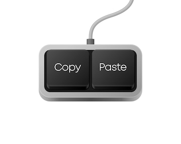 Premium Vector | Copy Paste button combination Computer Keyboard Word on pc computer keyboard ...