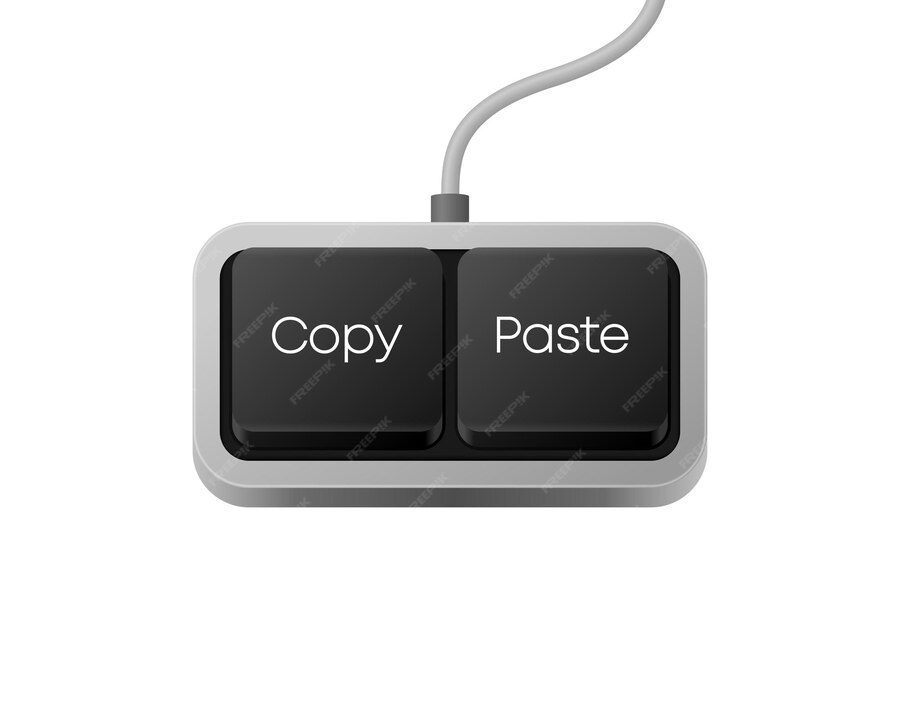Premium Vector | Copy Paste button combination Computer Keyboard Word on pc computer keyboard ...