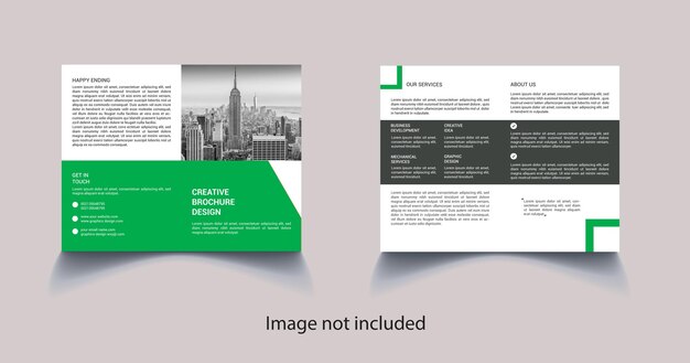 Premium Vector | Corporate bi-fold brochure design template Premium Vector | Corporate bi-fold brochure design template