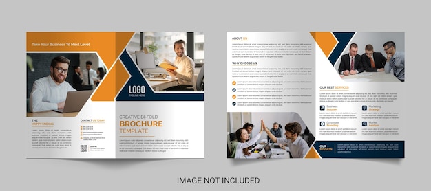 Premium Vector | Corporate bi fold brochure design Premium Vector | Corporate bi fold brochure design