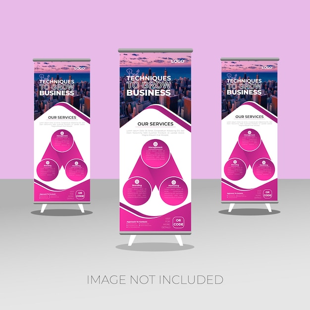 Premium Vector Corporate Business Rollup Banner Design