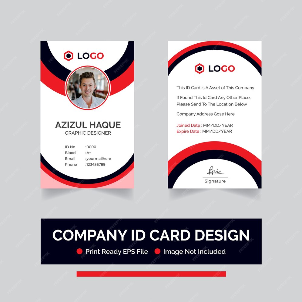 Premium Vector | Corporate company id card design corporate office ... Premium Vector | Corporate company id card design corporate office ...