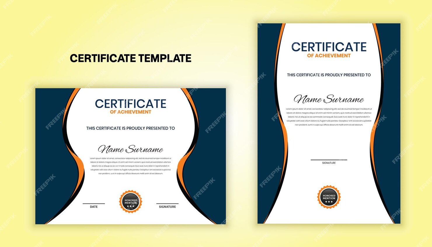 Premium Vector | Corporate modern certificate template design Premium Vector | Corporate modern certificate template design