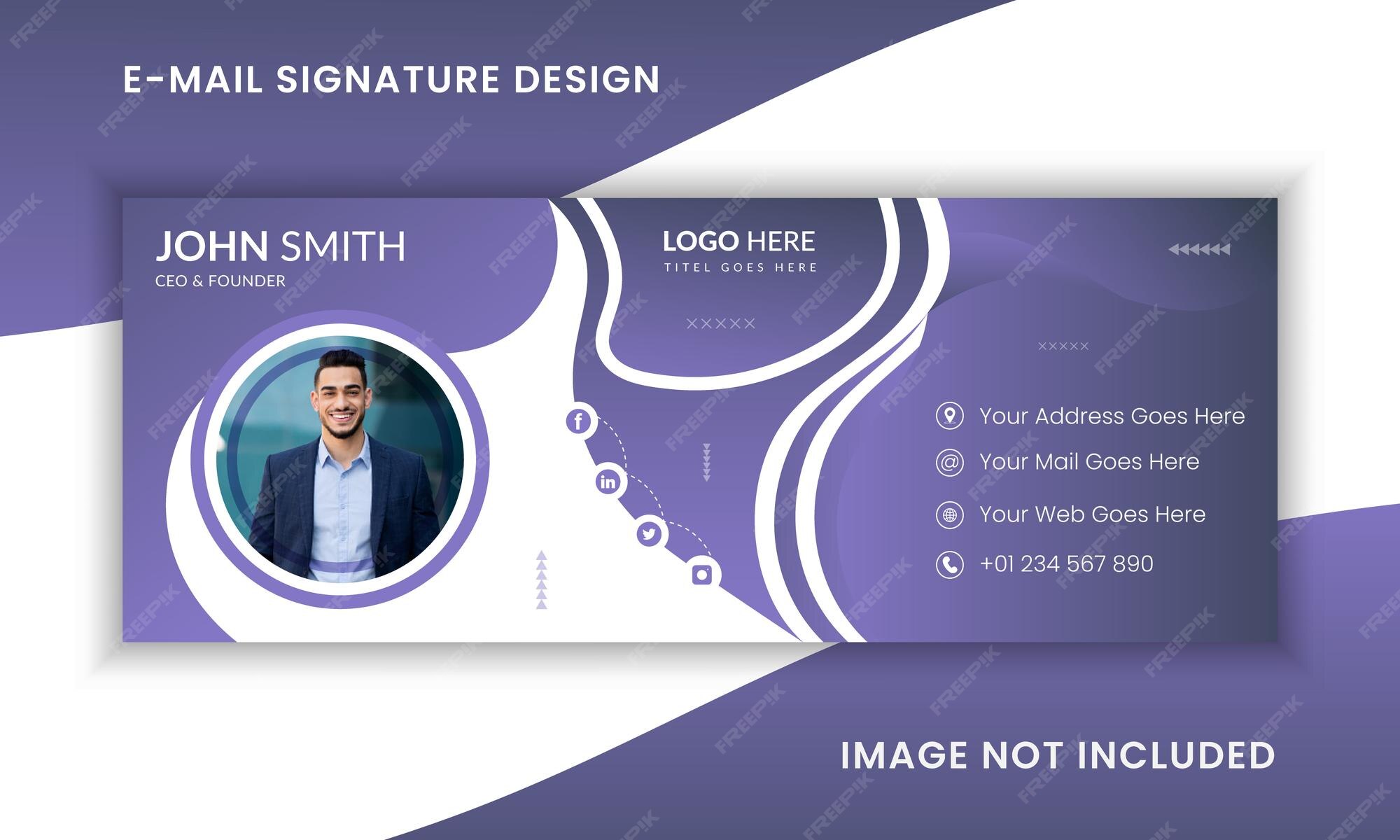 Premium Vector | Corporate modern and professional email signature Premium Vector | Corporate modern and professional email signature