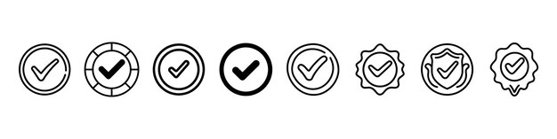 Premium Vector | Correct or check mark icon Premium Vector | Correct or check mark icon