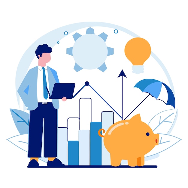 Cost saving idea cost reduction decrease | Premium AI-generated vector