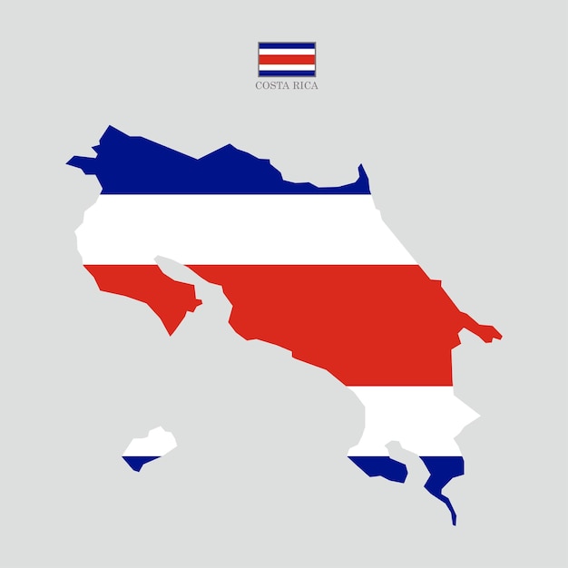 Premium Vector | Costa rica vector map with flag and state in color ... Premium Vector | Costa rica vector map with flag and state in color ...