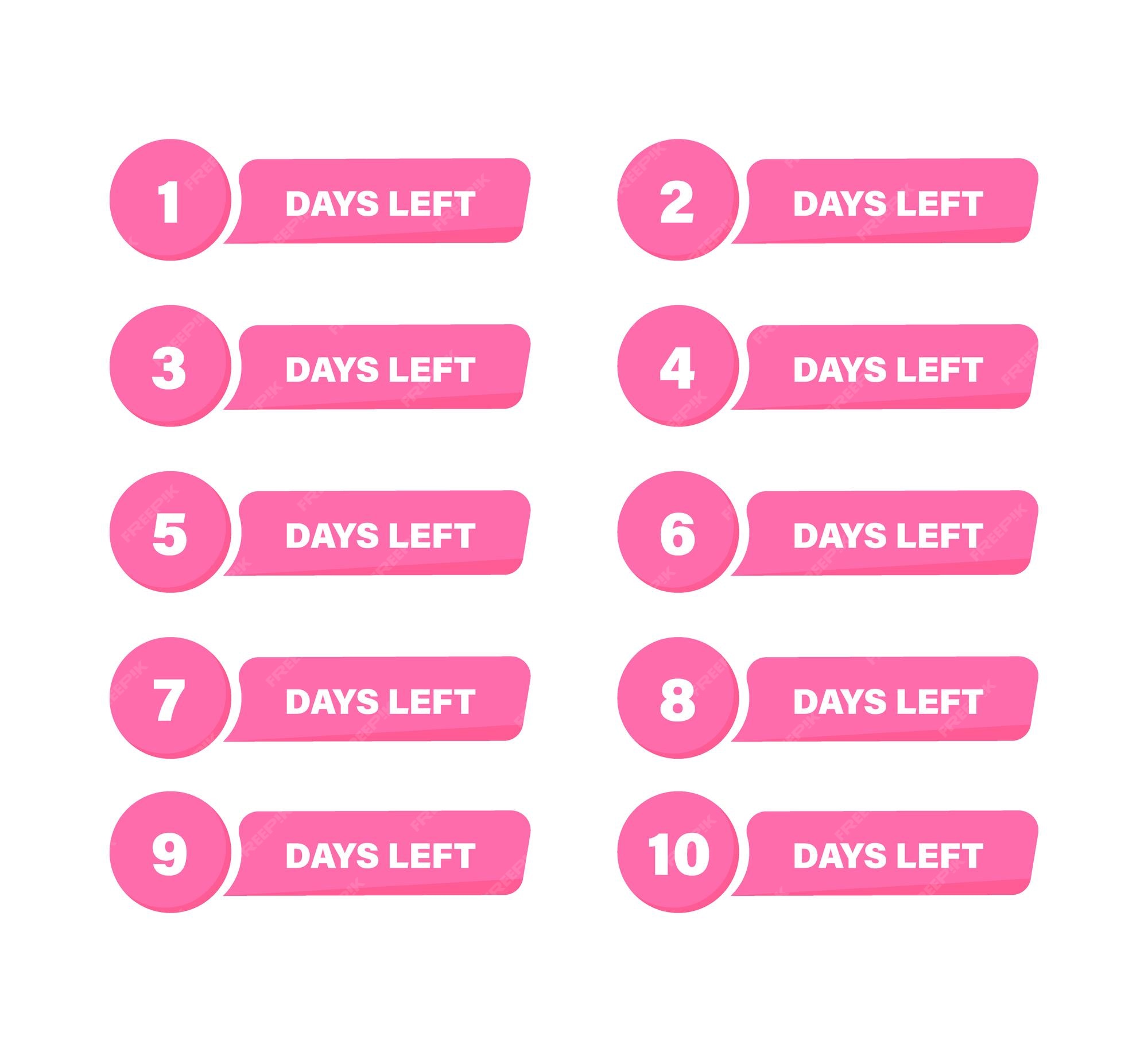 Premium Vector Countdown Days Left Banner Set Isolated On Background