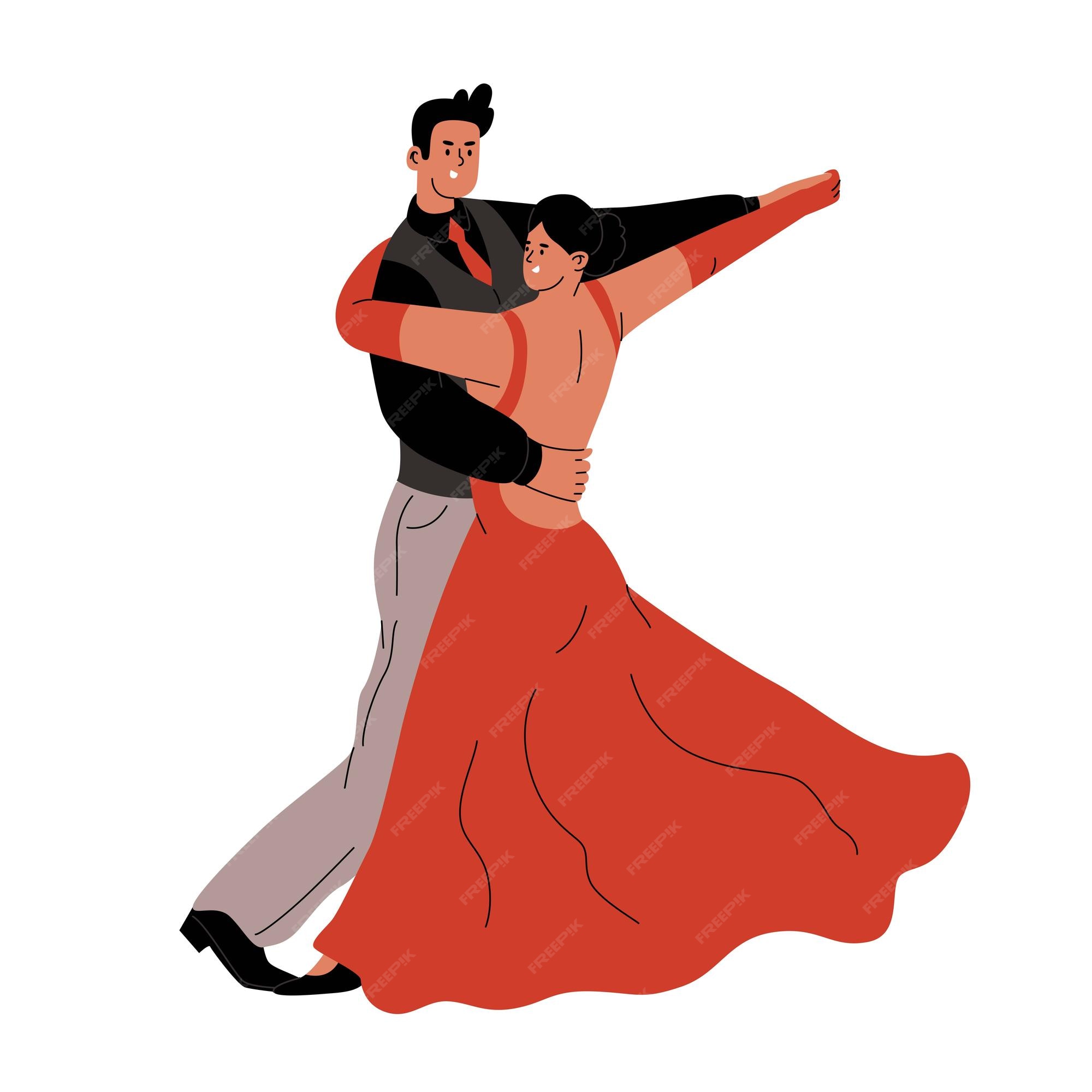 Premium Vector Couple Dancing Tango Hot Latin American Dance Revealing The Relationship