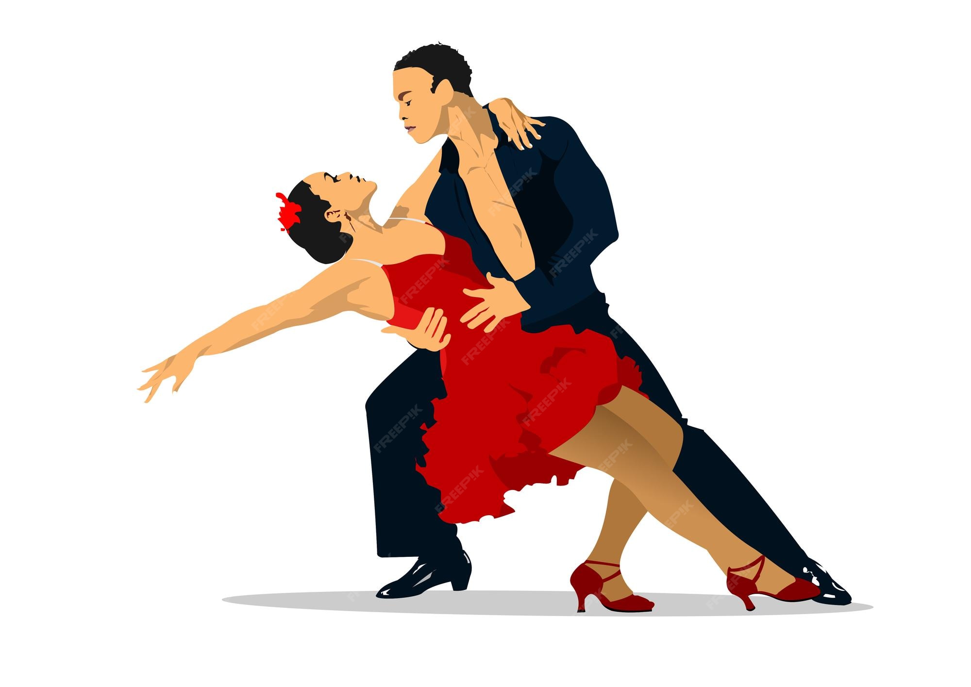 Premium Vector Couple Dancing A Tango Vector