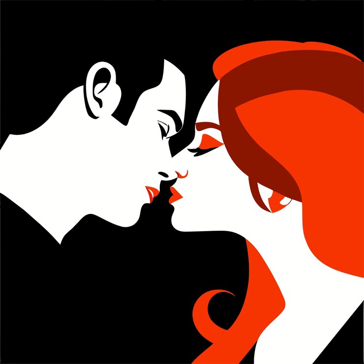 Premium Vector Couple Kissing