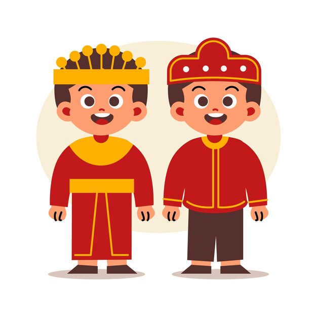 Premium Vector Couple Wear Indonesian Traditional Clothes Of Gorontalo